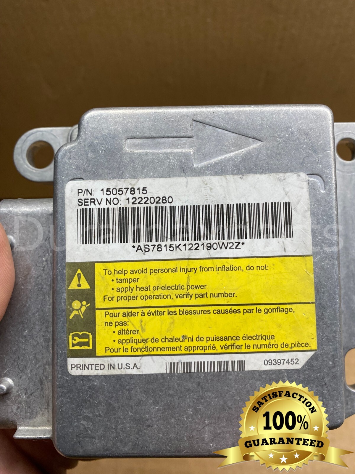 03-07 Chevy Silverado/GMC Sierra 1500 SRS Control Module 15057815 ...