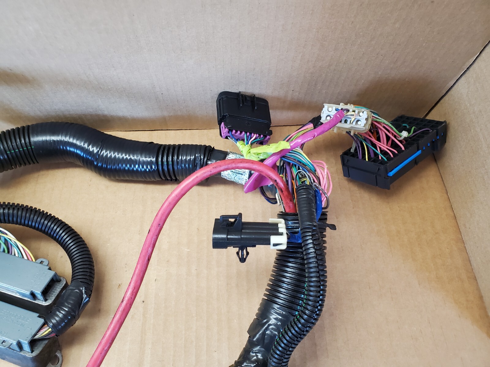 01-02 Chevy Silverado/GMC 6.6 Duramax LB7 ENGINE PCM ECU WIRE HARNESS ...